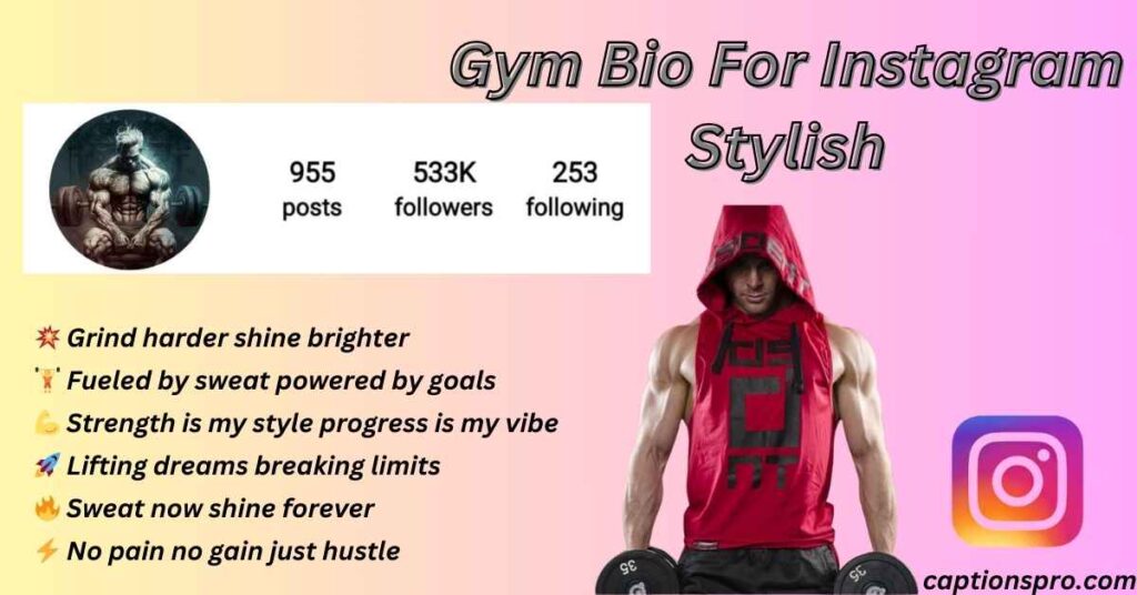 Best 440+ Gym Bio For Instagram in 2025 - Captions Pro