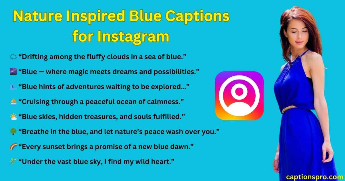 200+ Best Blue Captions for Instagram In 2025 - Caption Pro