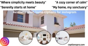 370+ Best Home Captions For Instagram 2025 - Captions Pro